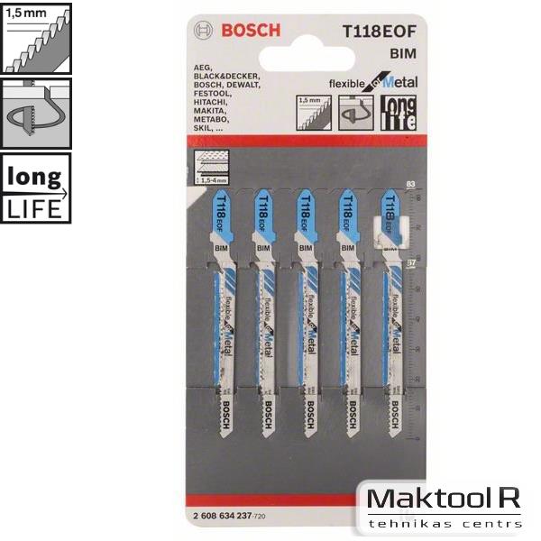 BOSCH FLEXIBLE T118 EOF JIGSAW BLADES - Power Tool Solutions