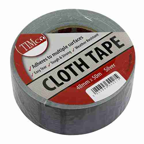50m x 48mm Cloth Tape – Silver - Power Tool Solutions