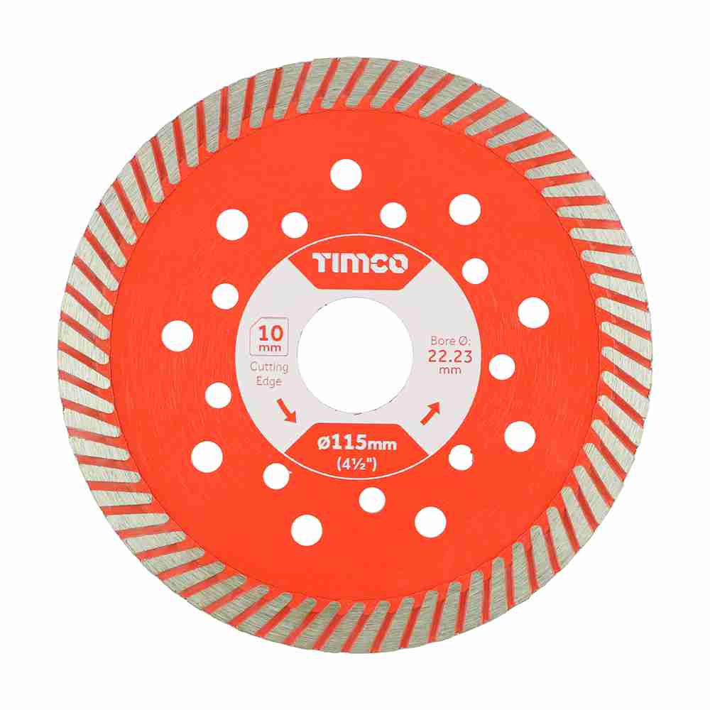 115 x 22.2 Premium Diamond Blade – Turbo Continuous - Power Tool Solutions